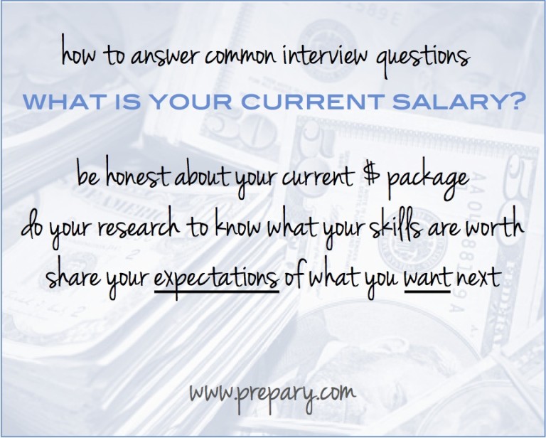 Common interview questions: What is your current salary? : The Prepary